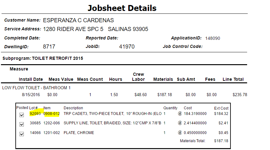 Finding PO's, Lot and Invoice numbers from Jobs : ServTraq Support